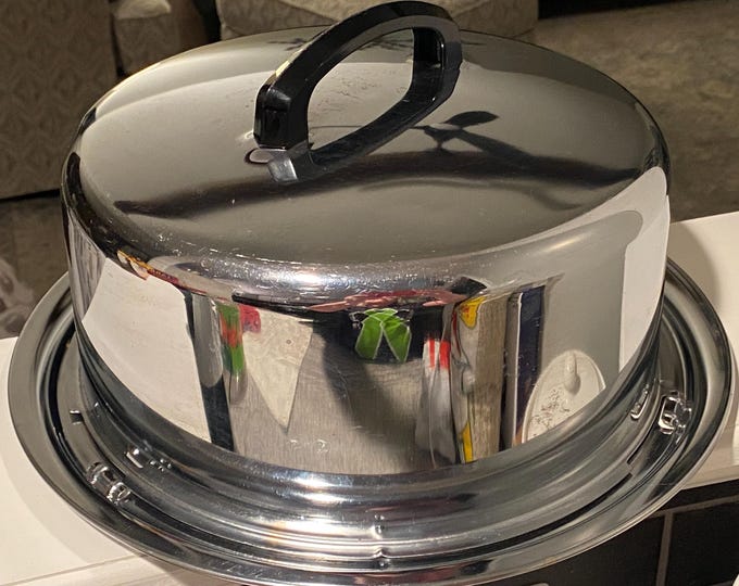 Vintage Everedy Cake Saver Stainless Steel With Locking Dome Cover ...