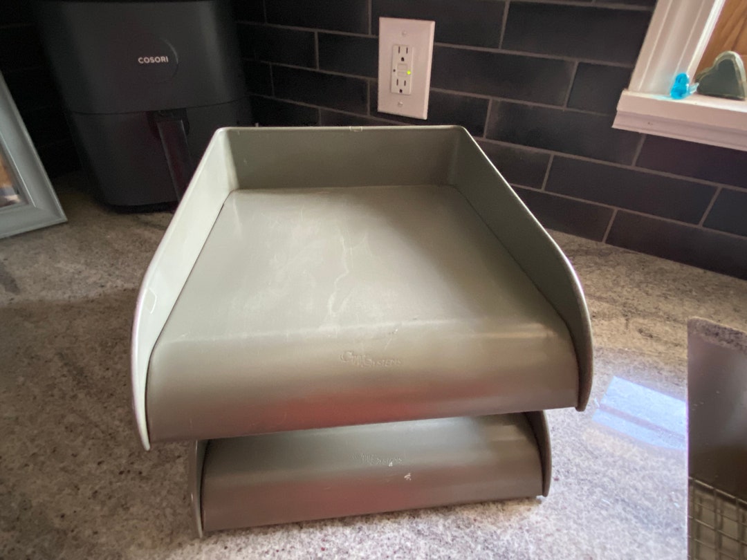 GW Systems Industrial Metal Paper Tray File, Letter Size Metal Desktop ...