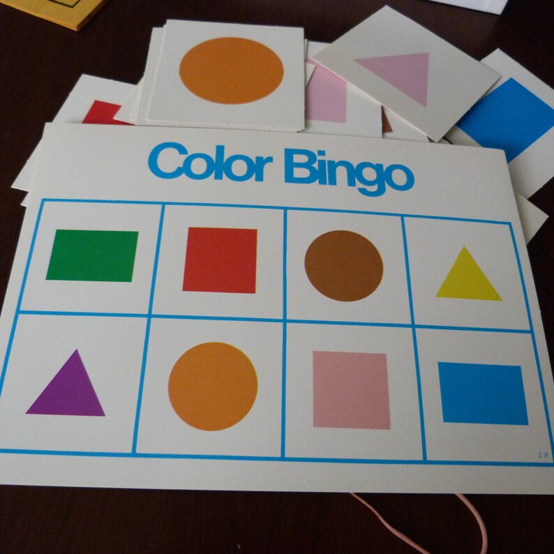 Color and Shape Bingo Trend Enterprises Bingo Teaching Aid - Etsy