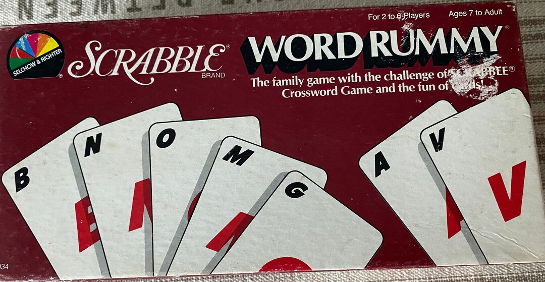 Vintage Word Rummy, Selchow & Righter Word Rummy Game #6679 - Etsy