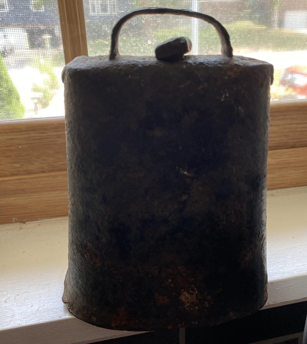 Antique Cow Bell, Heavy Real Cow Bell #8037 - Etsy