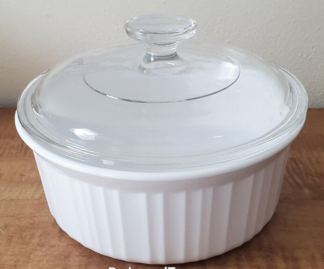 Corning Ware French White F-5-B Casserole Dish With Lid, French White 1 ...