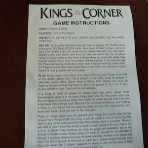 Kings in the Corner Game COMPLETE, Jax Games Kings in the Corner Card ...