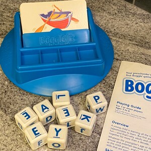 Boggle Jr Game, A Preschool Learning Game, Parker Brothers Boggle Game ...