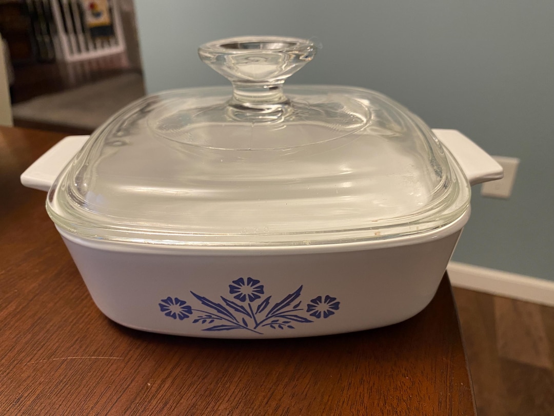 Corning Ware Blue Cornflower 1 Qt Casserole A-1-B With Glass Lid #8252 ...