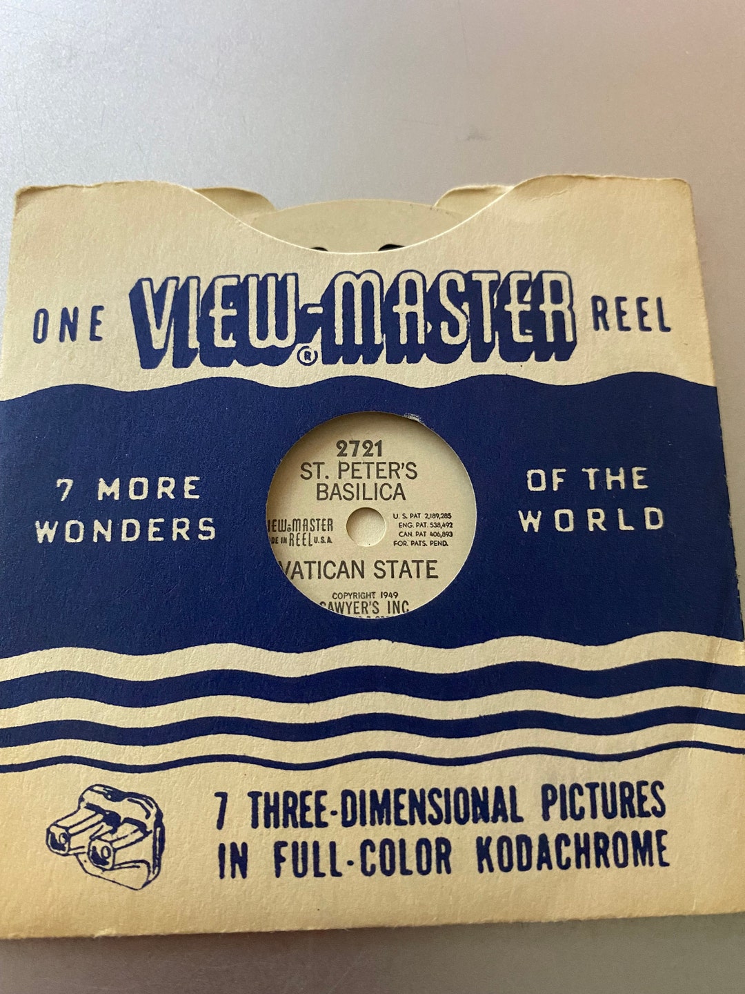 Vintage View Master Reel, View Master Disk, View Master St. Peter's Basilica Vatican State, View ...