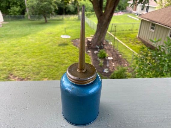 Antique Oil Dropper Vintage Oil Can Eagle Oil Can Blue Oil - Etsy