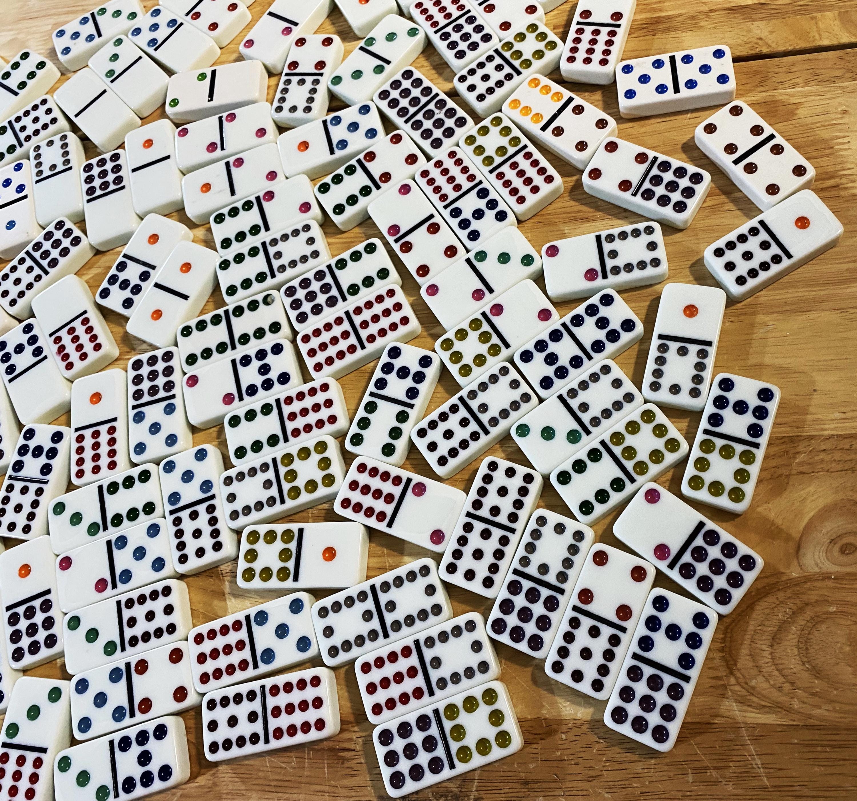 Color Dot Dominoes for Craft Projects, Dominoes for Art, Dominoes for ...