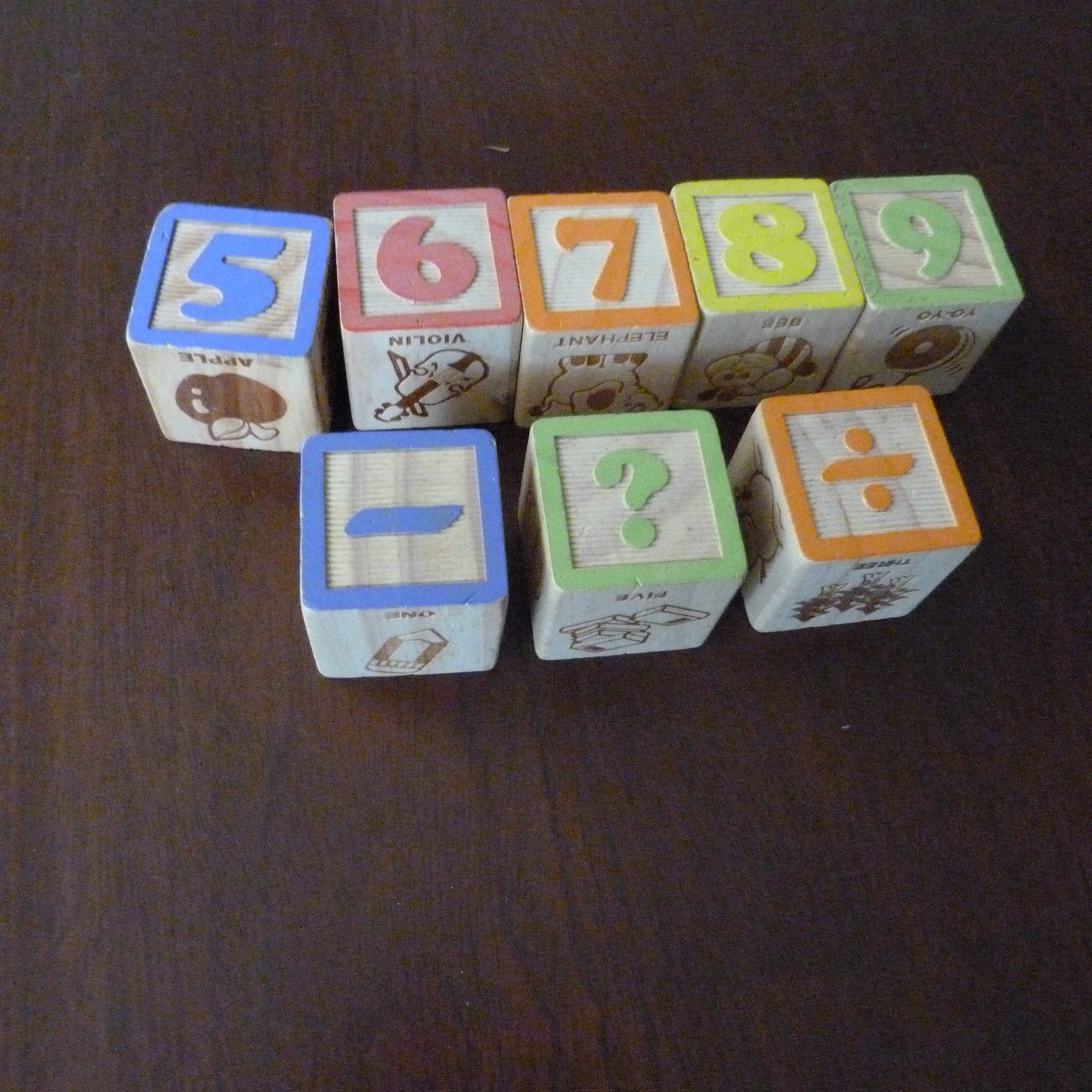 Wood Number Blocks Large Children's Blocks 8 Wooden - Etsy UK