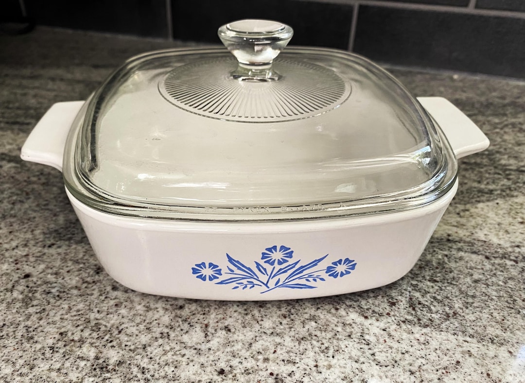 Corning Ware Blue Cornflower 1 Qt Casserole A-1-B With Glass Lid #8279 ...