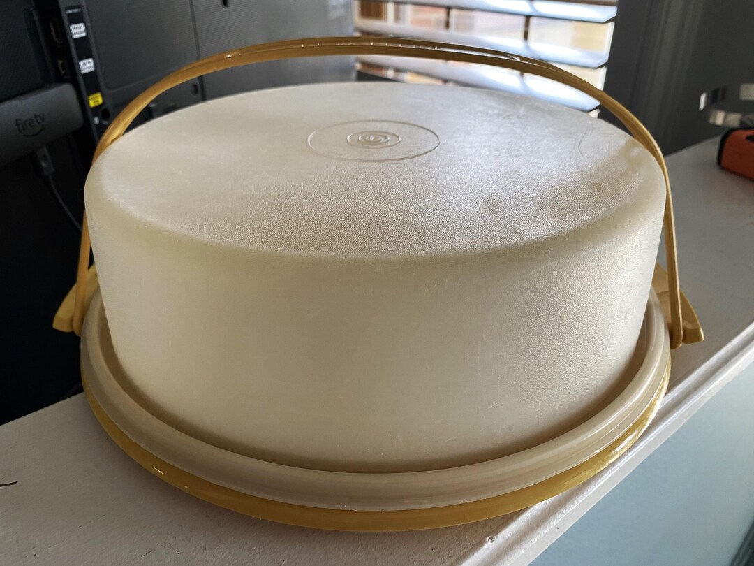 Tupperware Pie Keeper, Carrier 719-2 Harvest Gold, White Top 8290 - Etsy