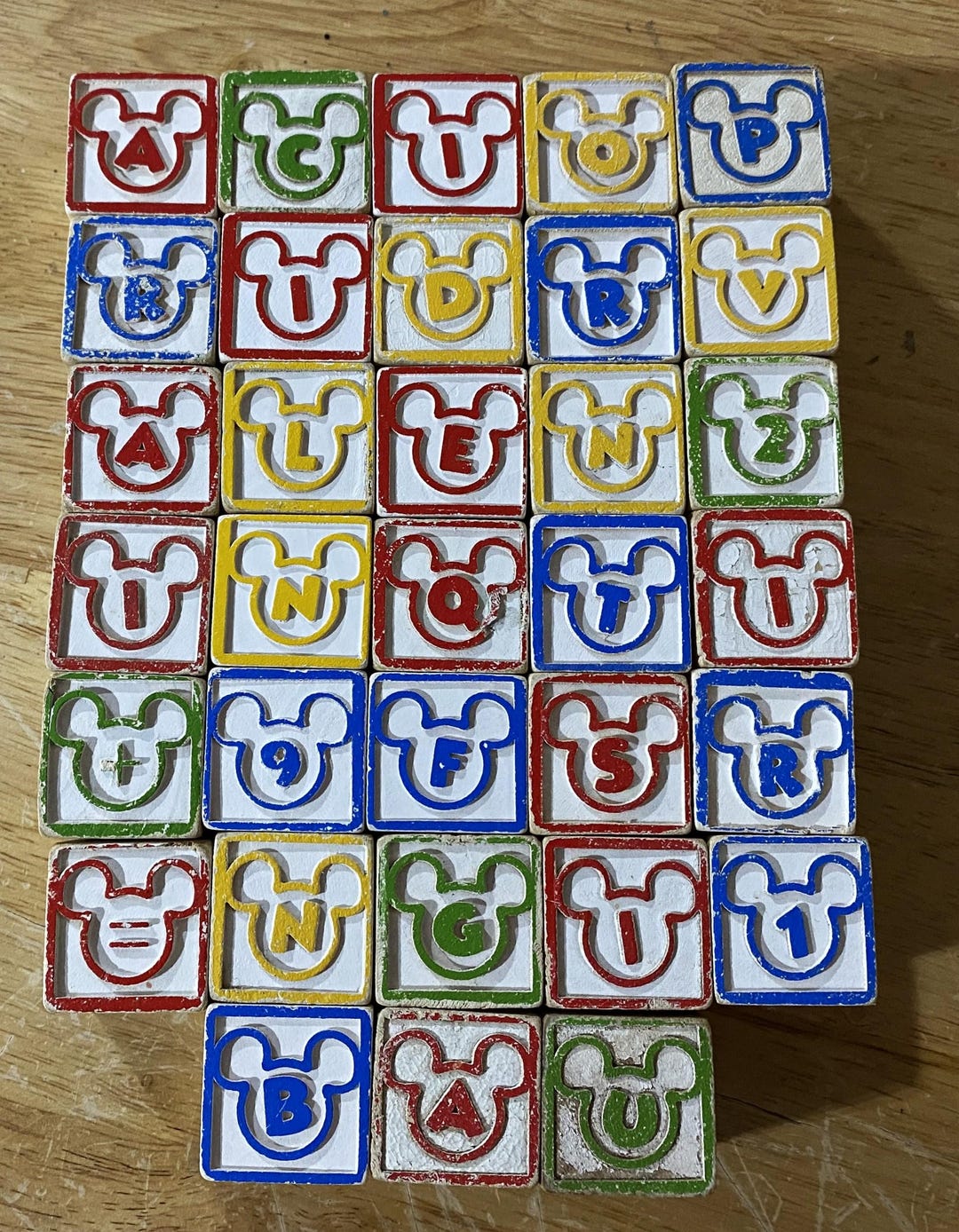 Wood Alphabet Blocks, Children's Blocks 33 Wooden Blocks for Kids ...