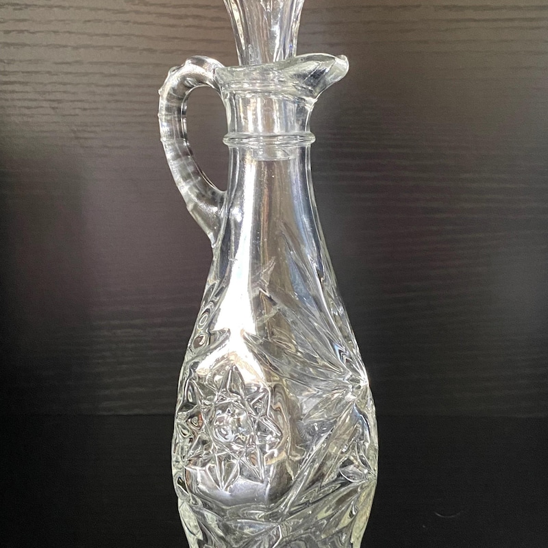 Cut Glass Oil Decanter - Etsy