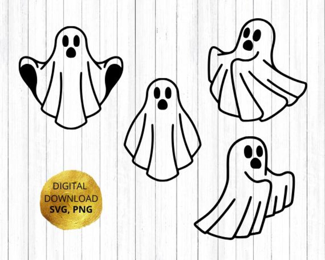 Ghost Bundle Halloween SVG PNG. Digital Download - Etsy