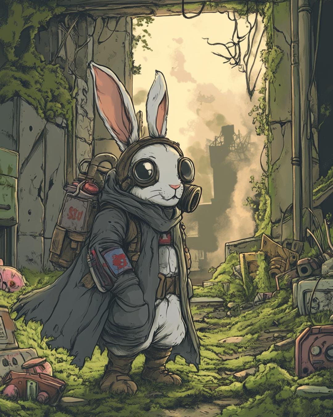 Feral Fallout Rabbit Print – the Bunker Watcher – Retro Post ...
