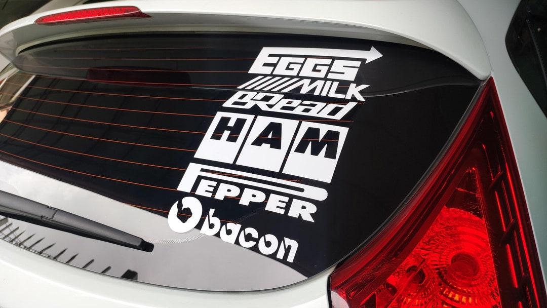 Grocery List Sponsor Car Decal File Roll Call JDM Cameo Silhouette ...