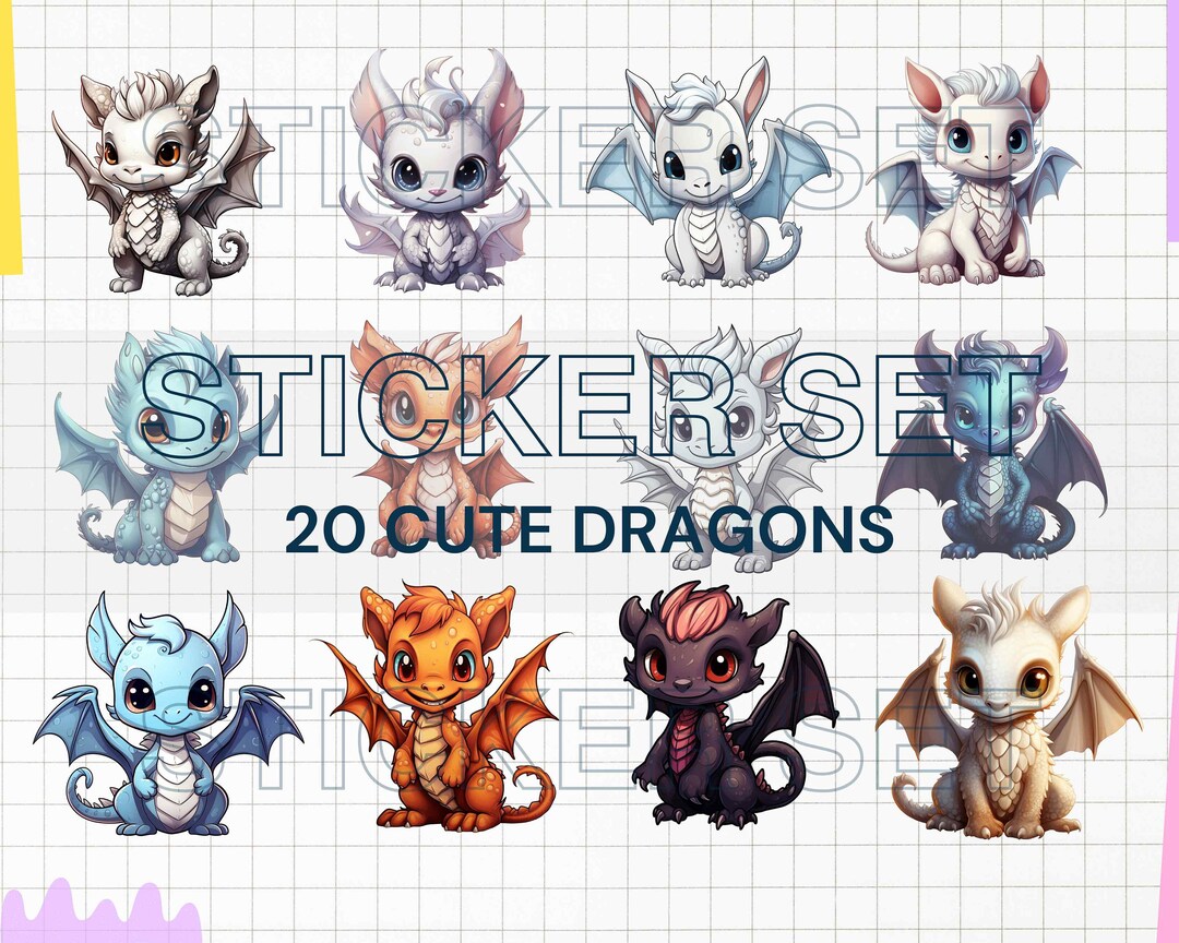 March 2024 Dragon Clipart, Canva File, Sticker Printable, Digital ...