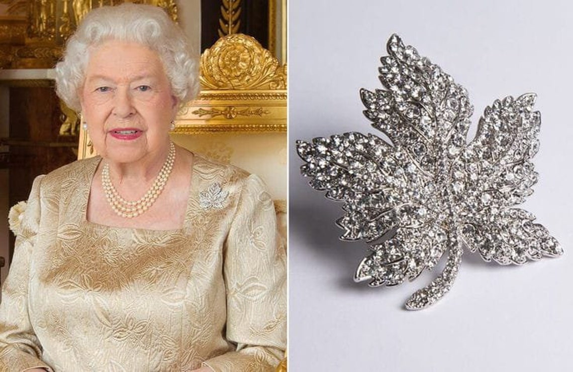 Queen Elizabeth Brooche Cz Diamond Sterling Silver 925 Gifts - Etsy