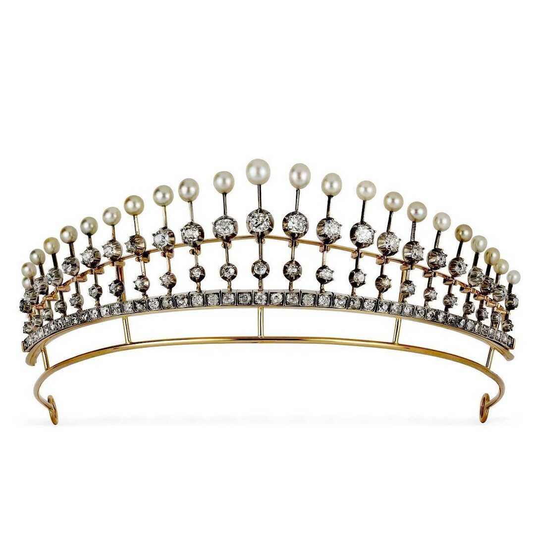Victorian Rosecut Diamond Tiaras Sterling Silver 925 Handmade Items ...