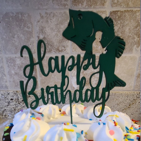 Fishing Cake Topper - Etsy
