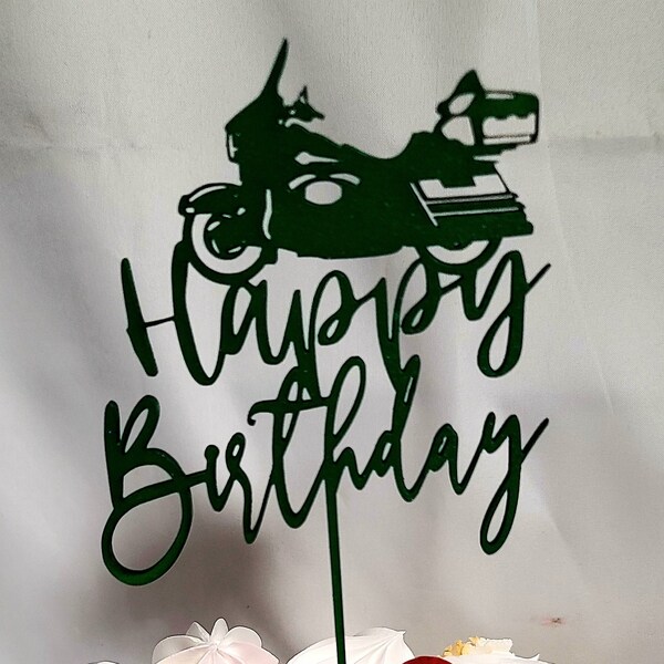 Motorcycle Themed Cake Topper - Etsy