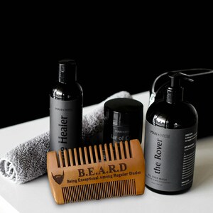 Beard Comb & Brush Kit - Etsy