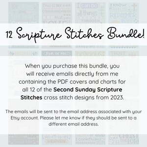 Christian Cross Stitch Pattern Bundle - 12 PDF Charts - Scripture ...