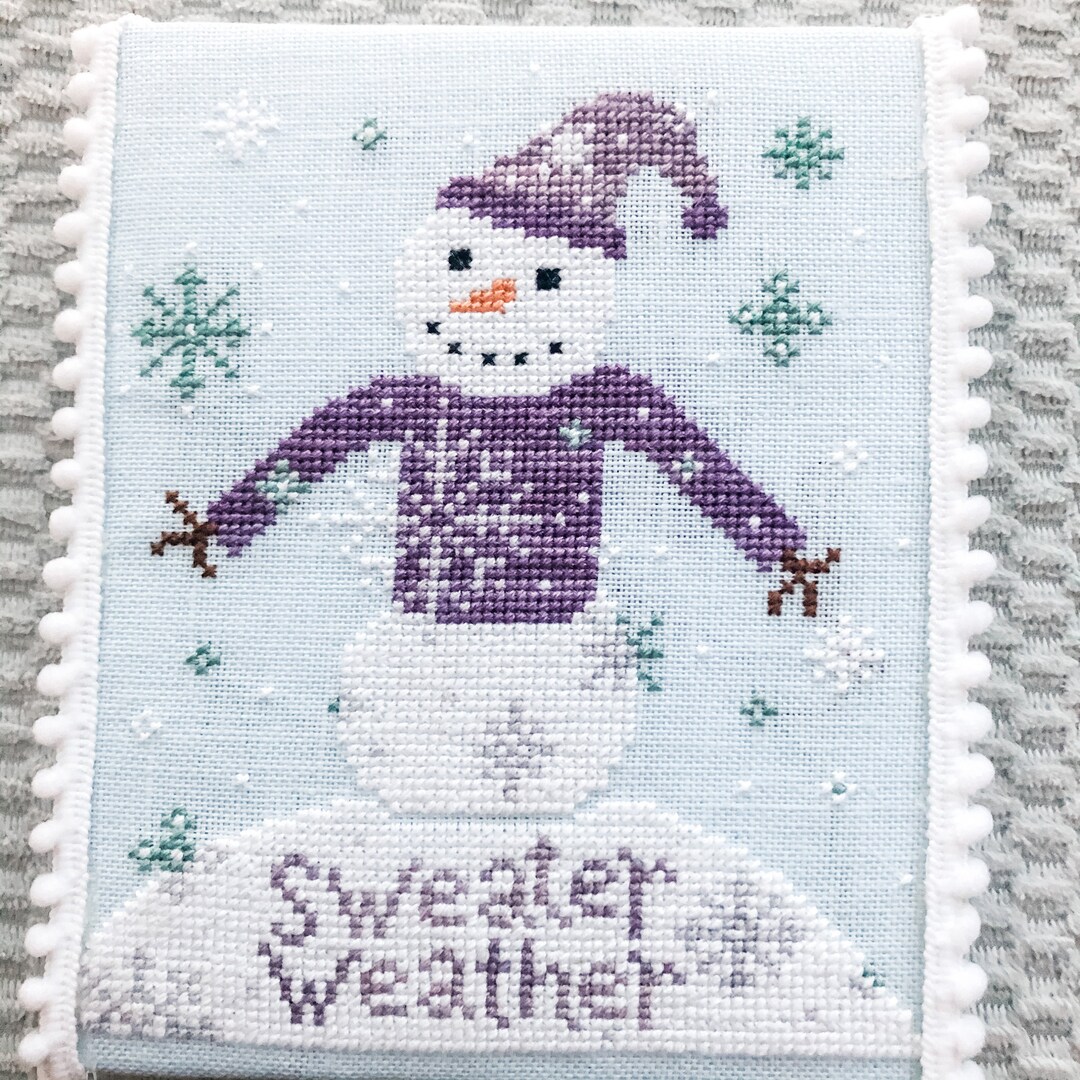 Sweater Weather Winter Cross Stitch Pattern PDF Chart With Pretty ...