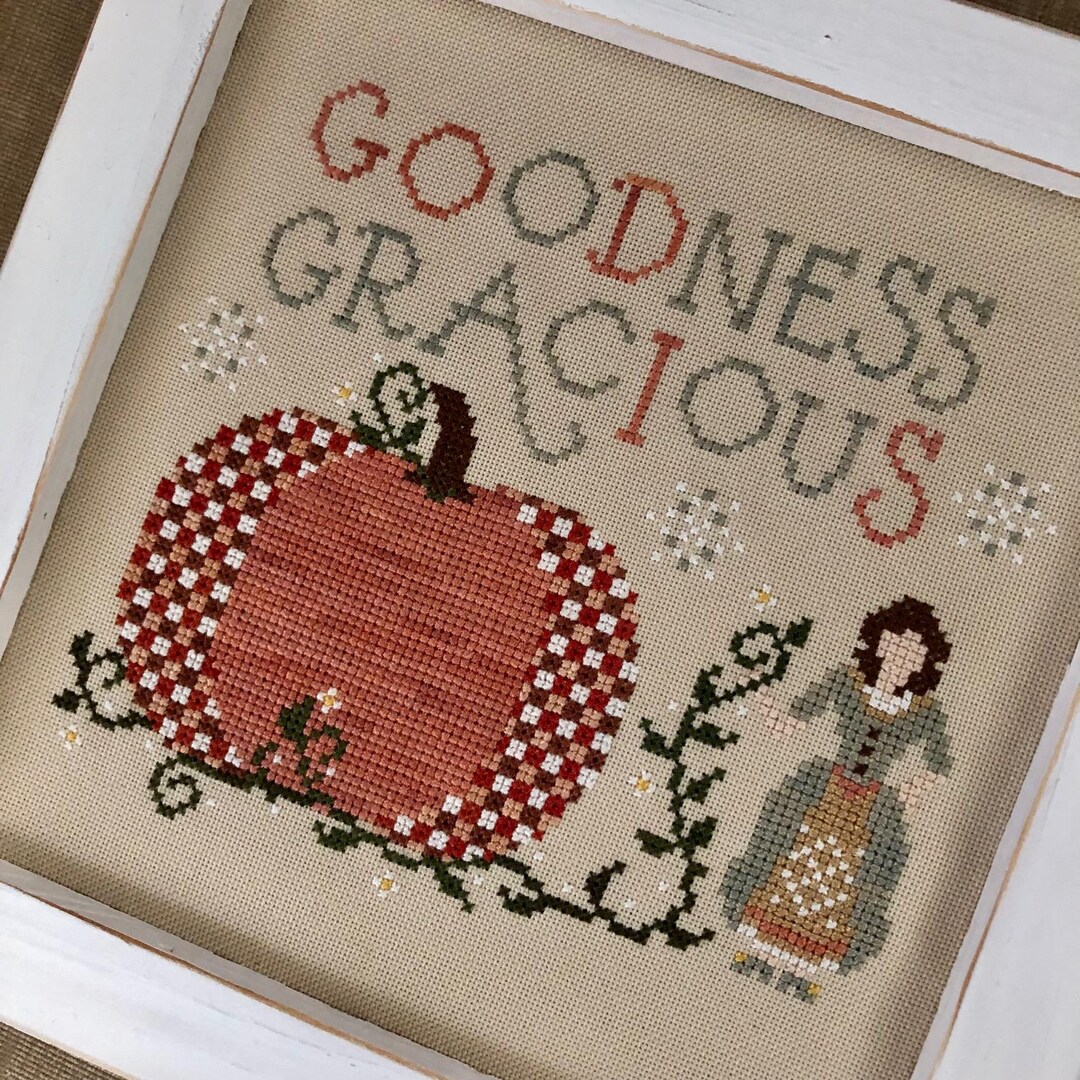 Goodness Gracious - Cross Stitch Pattern - Autumn PDF Chart With Big ...
