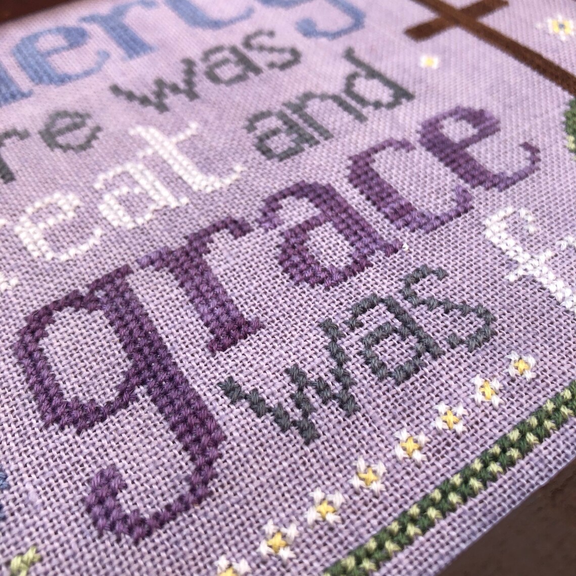 Christian Cross Stitch Pattern Mercy and Grace Instant - Etsy