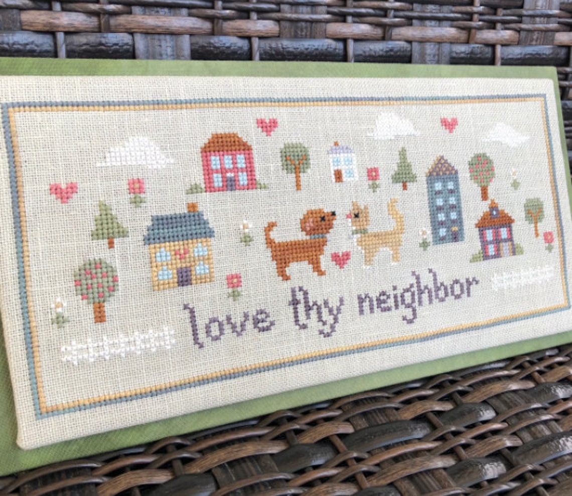 Love Thy Neighbor Cross Stitch Pattern - Instant Download PDF ...