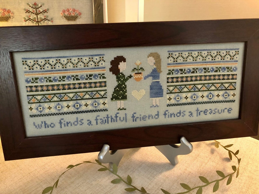 Friendship Cross Stitch Pattern, Faithful Friend - Instant Download PDF ...