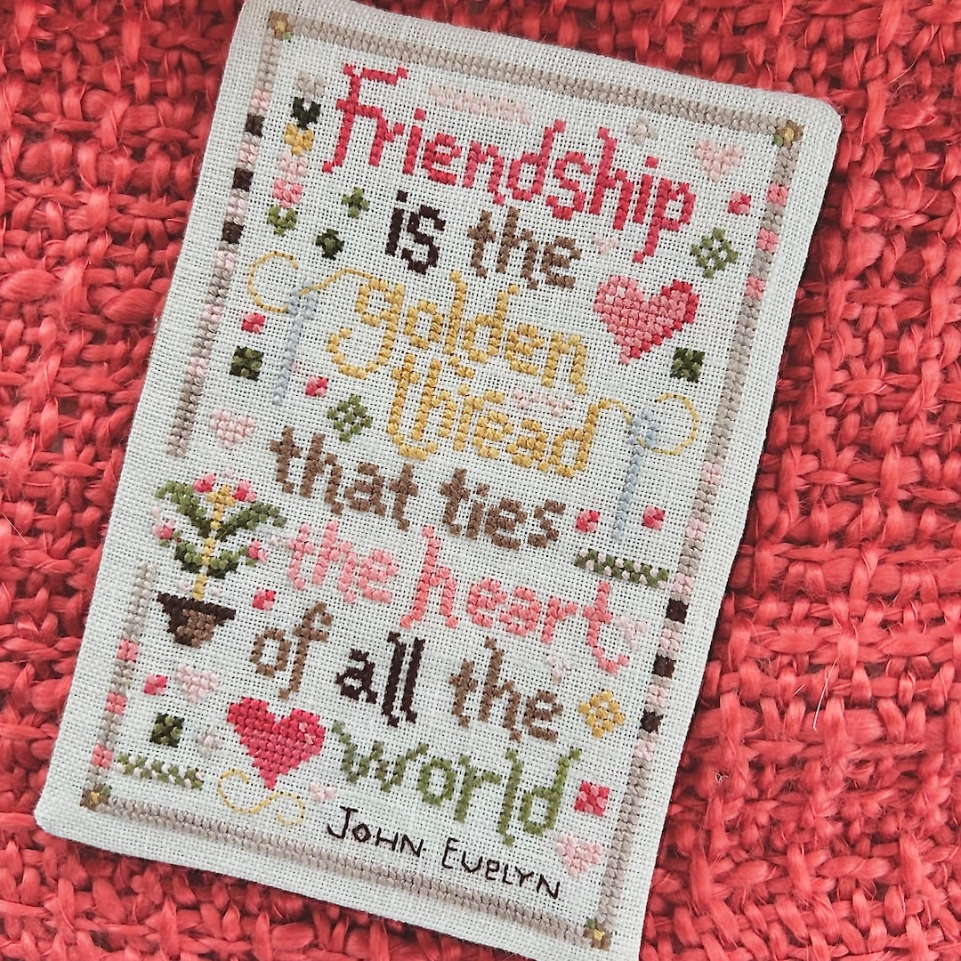 The Golden Thread - Cross Stitch Pattern - PDF Chart - Friendship Quote ...