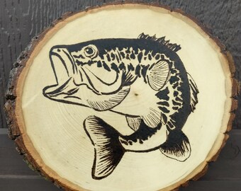 Pyrography Bass Art - Etsy