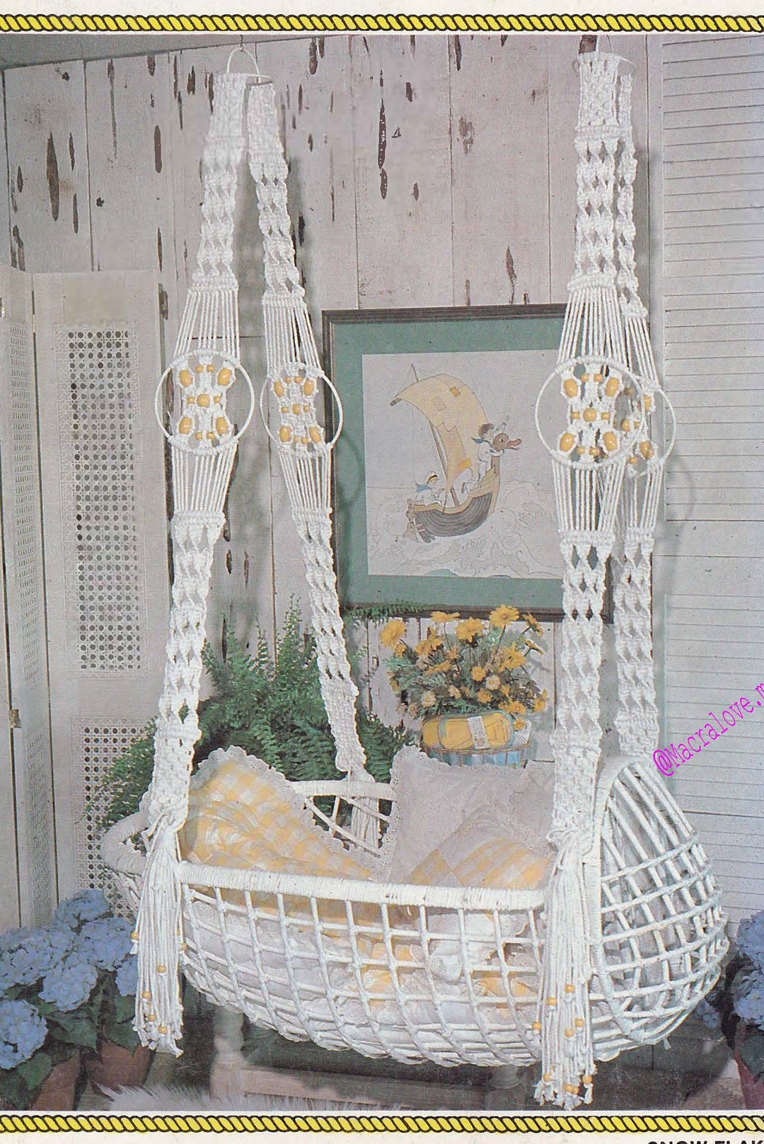 Vintage Macramé Cradle PDF Pattern - Etsy