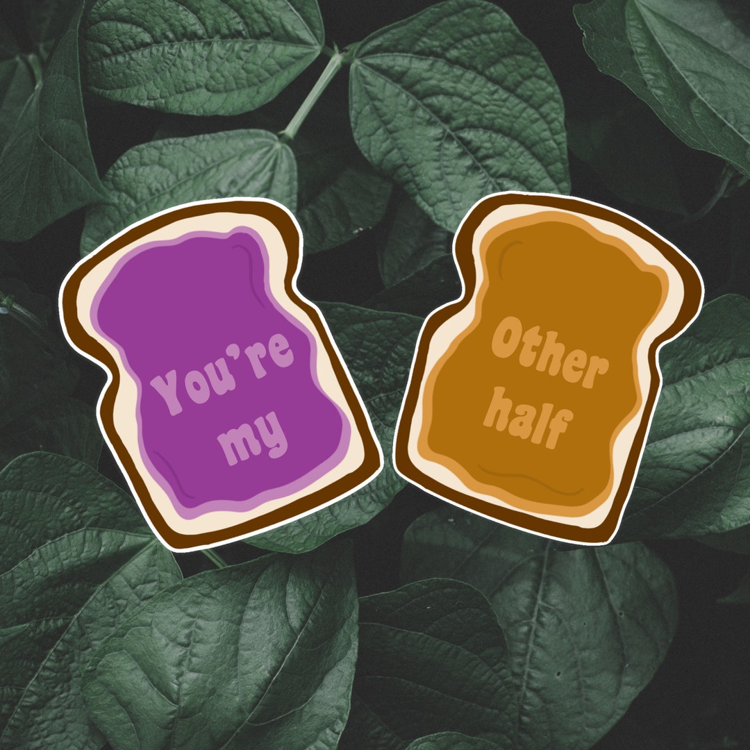 You're My Other Half Sticker 2 Pack Cute and Trendy Sticker Set Peanut ...