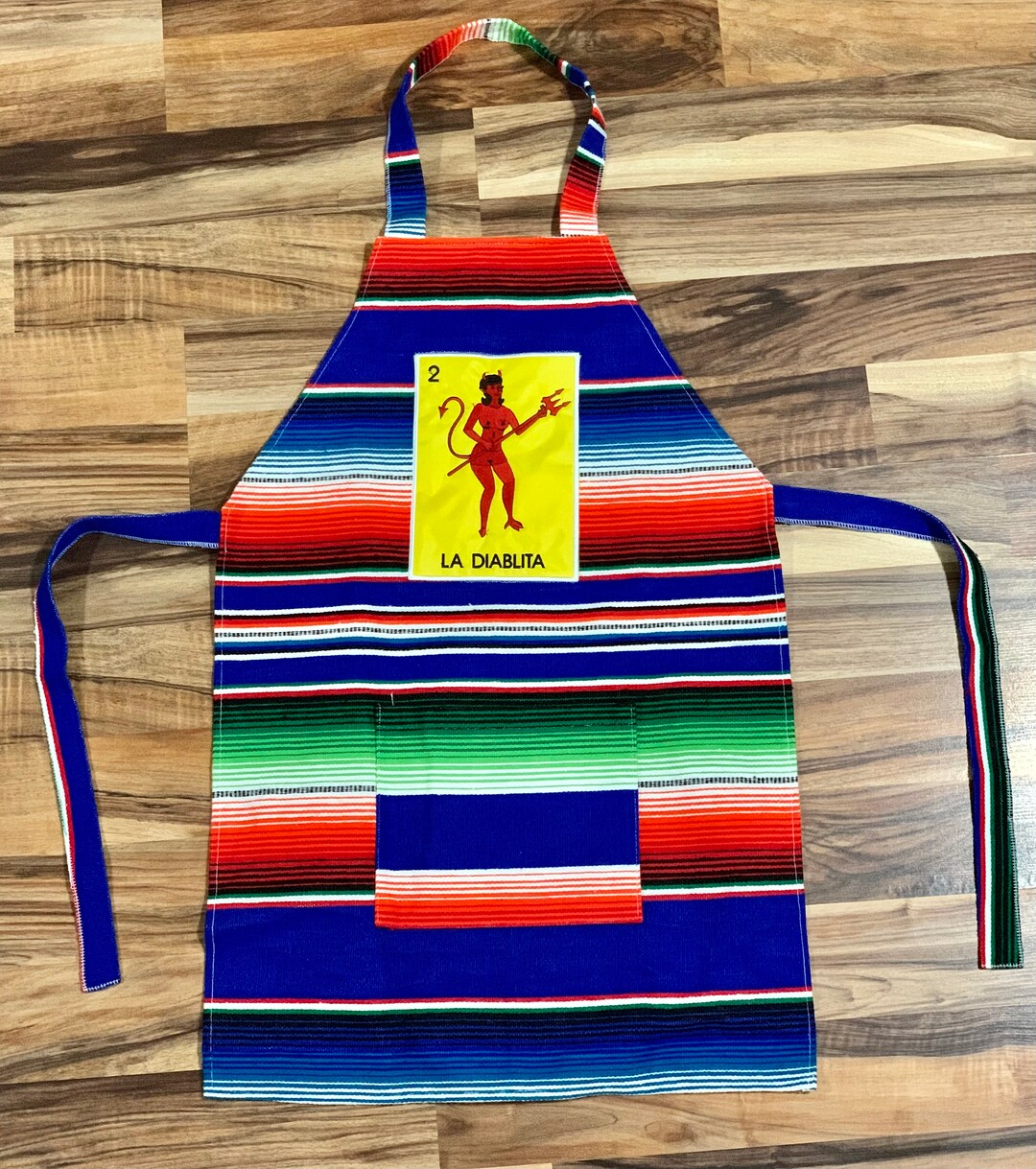Loteria Apron Mexican Apron Mandil De Loteria Zarape - Etsy