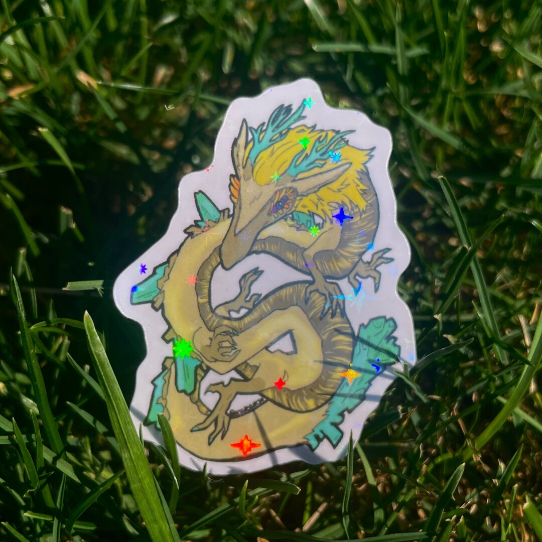 Zelda TOTK Light Dragon Sticker (2") With Holographic Stars - Etsy
