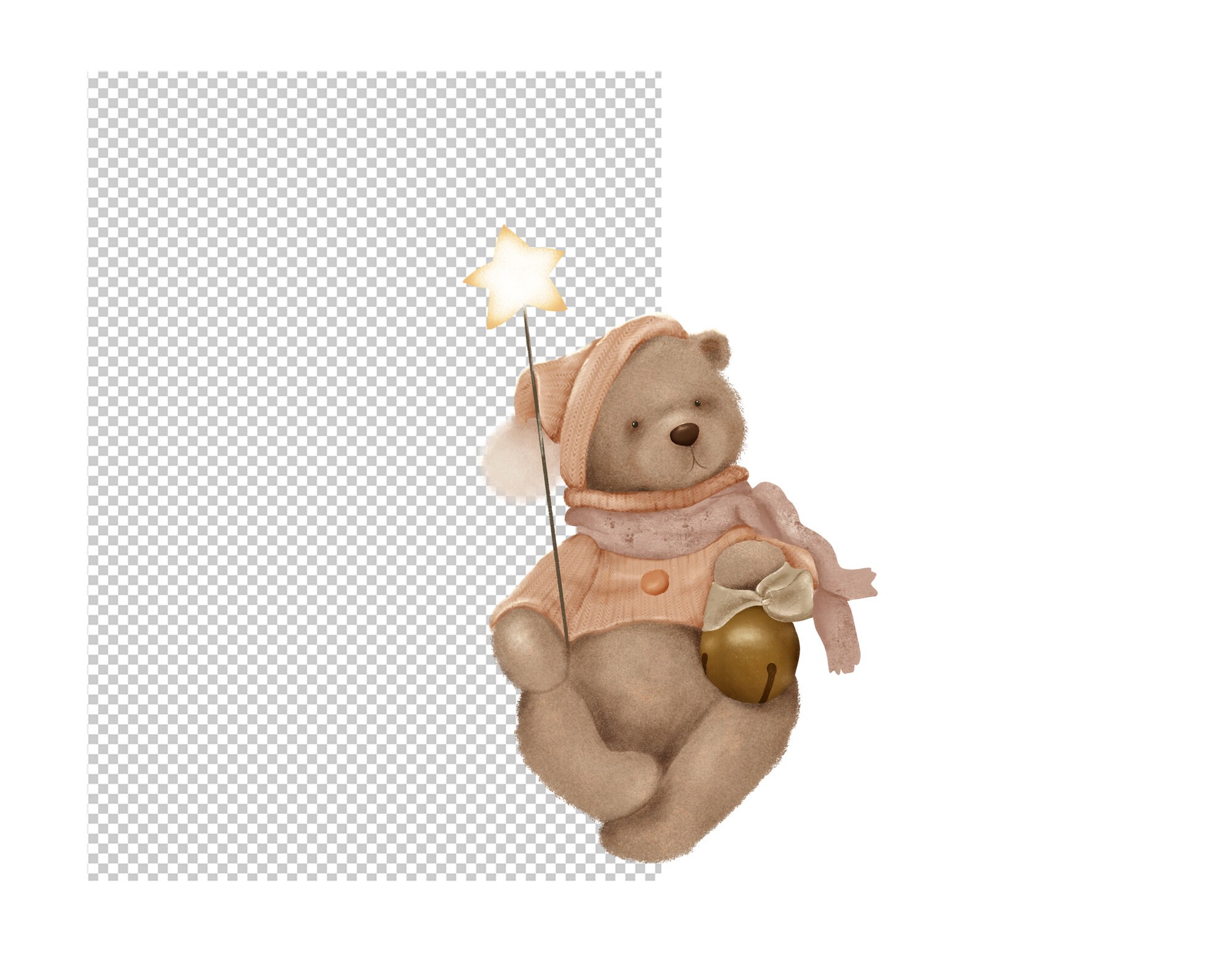 Good Night Teddy Bear Clipart, Winter Holidays Clipart, Nursery Poster ...