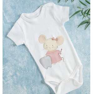Mouse With Tooth Watercolor Clipart Png, First Tooth Poster or Card ...