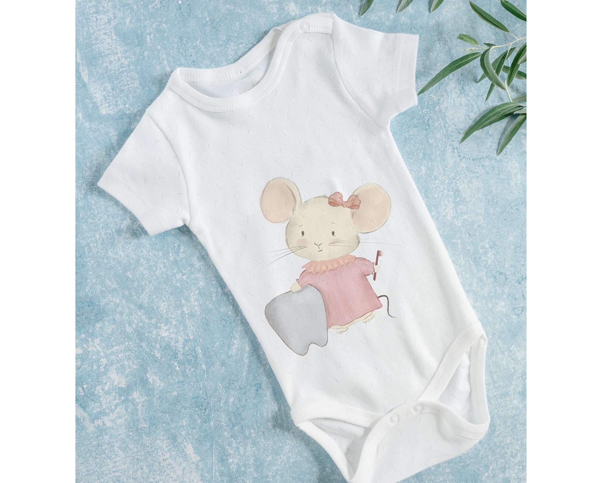 Mouse With Tooth Watercolor Clipart Png, First Tooth Poster or Card ...