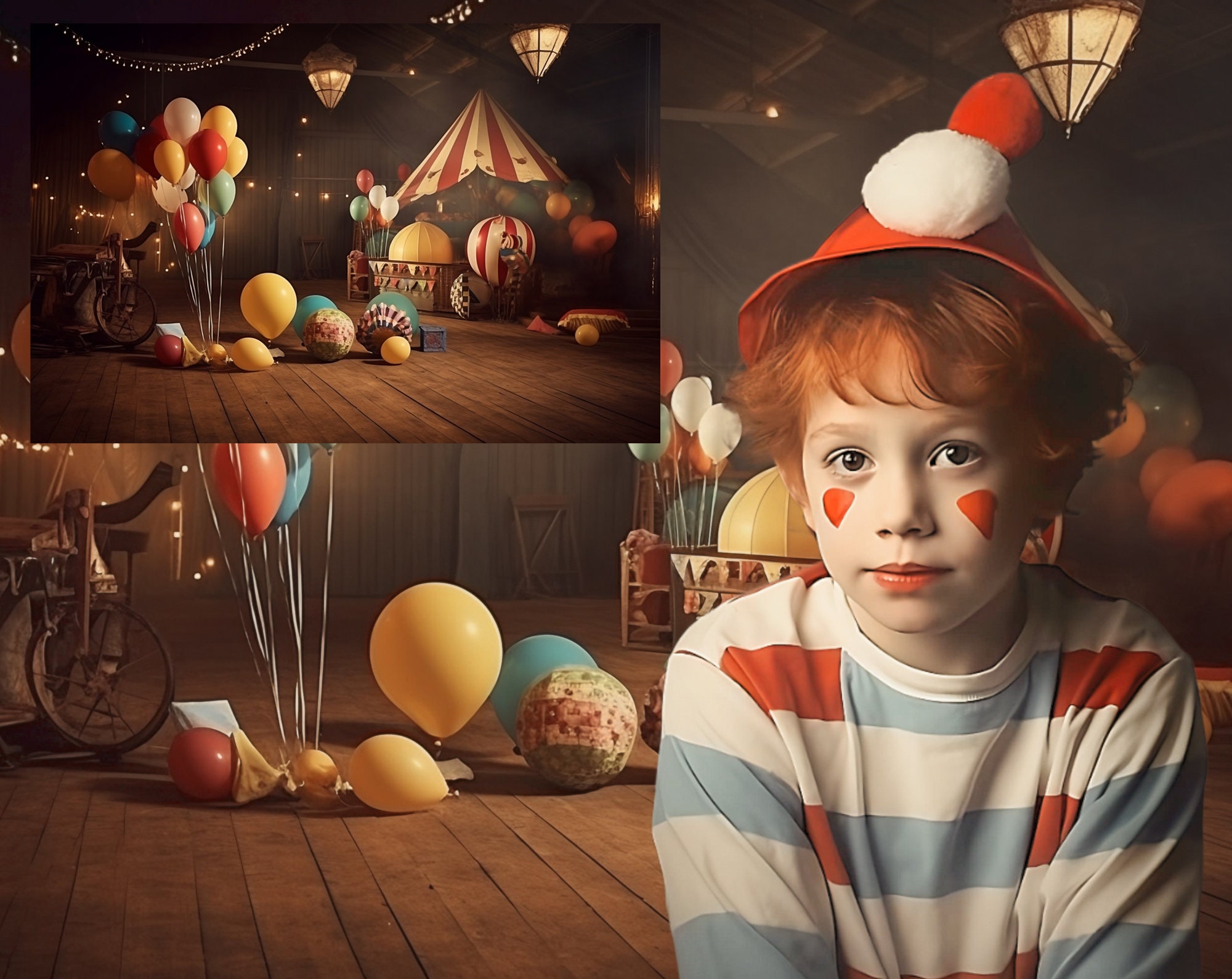 6 X Circus Digital Backdrop, Cake Smash Digital Backdrop, Circus ...