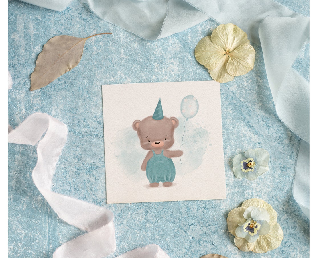 Cute Teddy Bear Clipart Set: Bear Watercolor Clip Art Sweet - Etsy