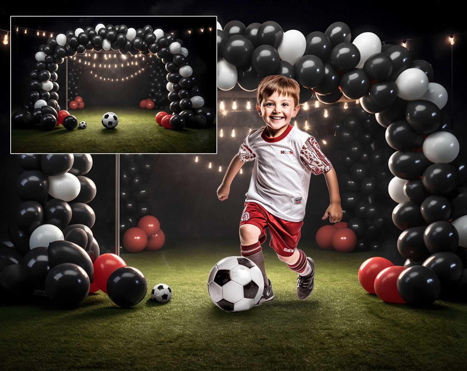 Soccer Digital Backdrop, Soccer Flare Stadium, Digital Photo Props ...