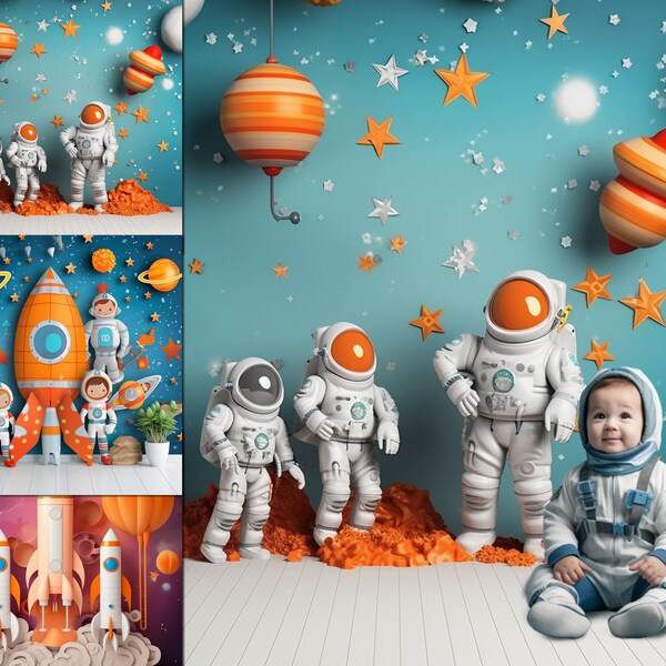 Space Theme Photography Backdrop - Etsy