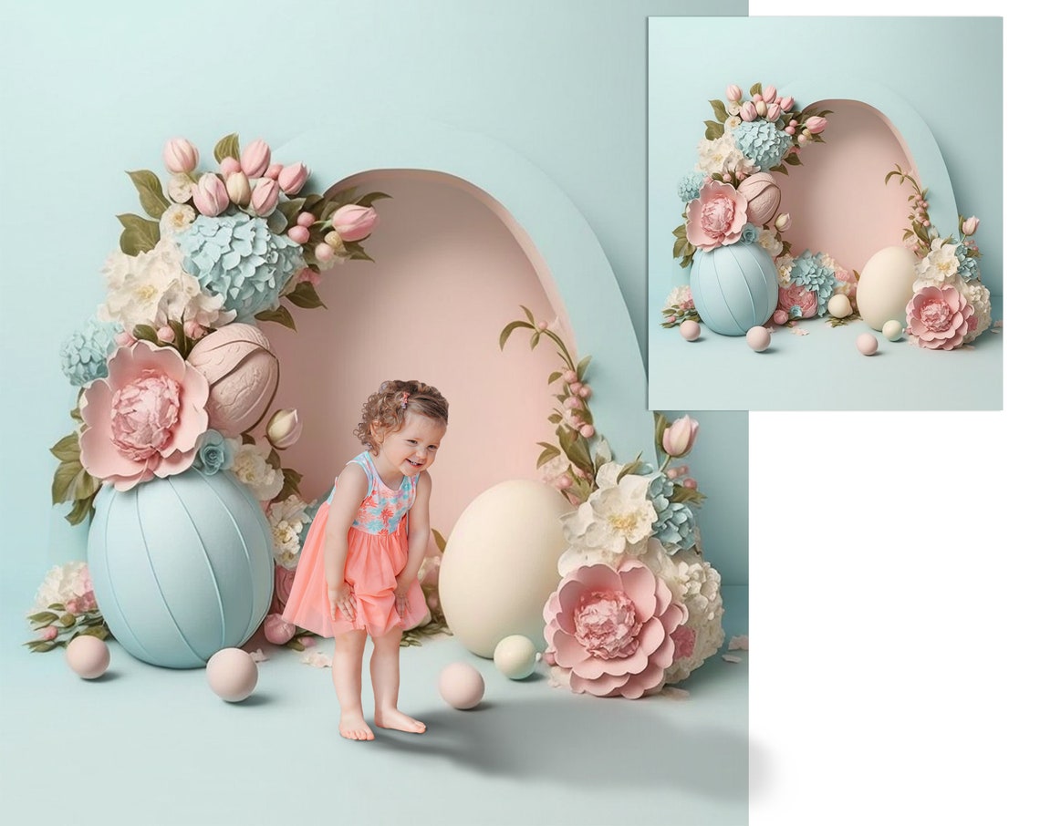 Easter Digital Backdrop Easter Photo Props Digital Photo - Etsy