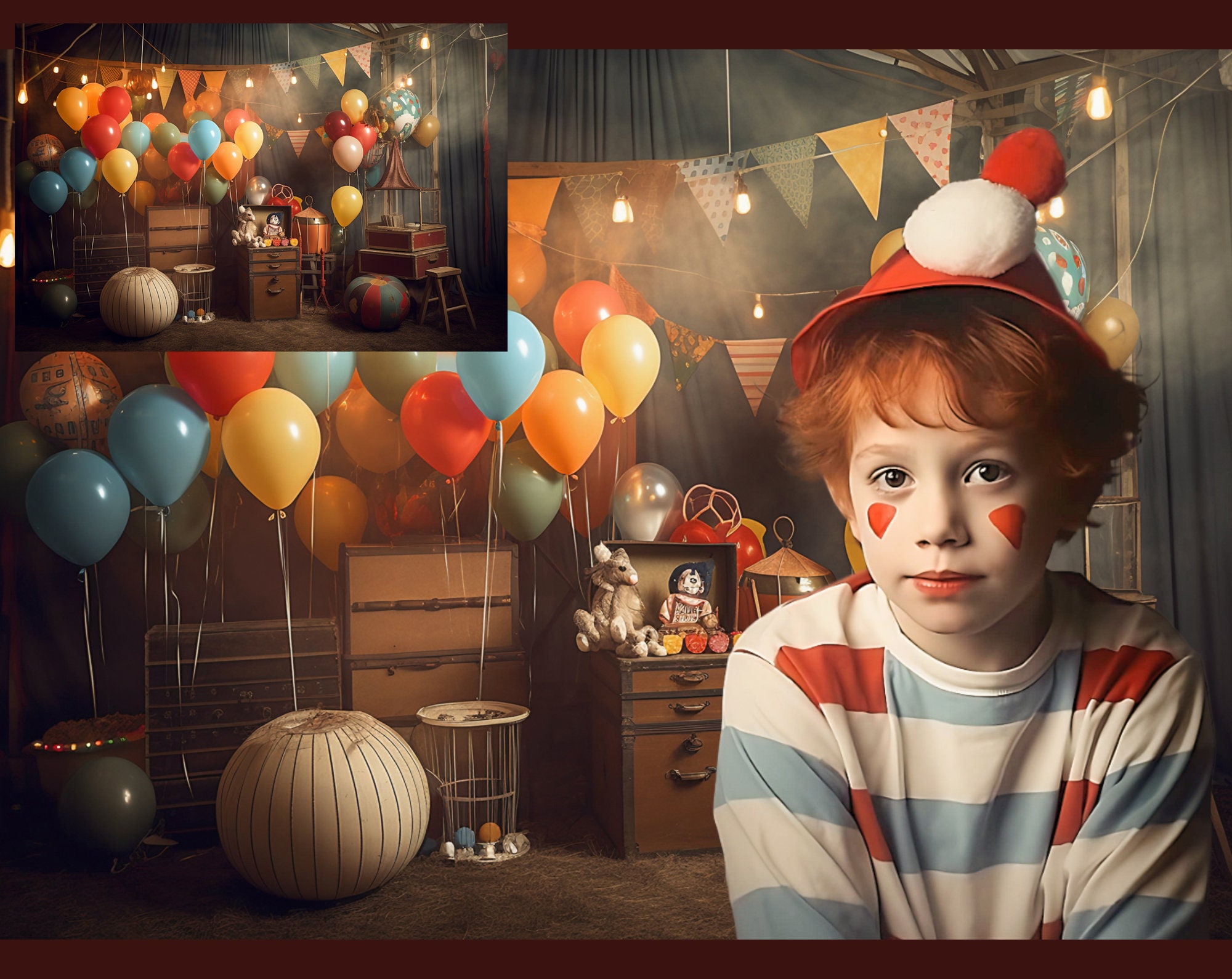 6 X Circus Digital Backdrop, Cake Smash Digital Backdrop, Circus ...