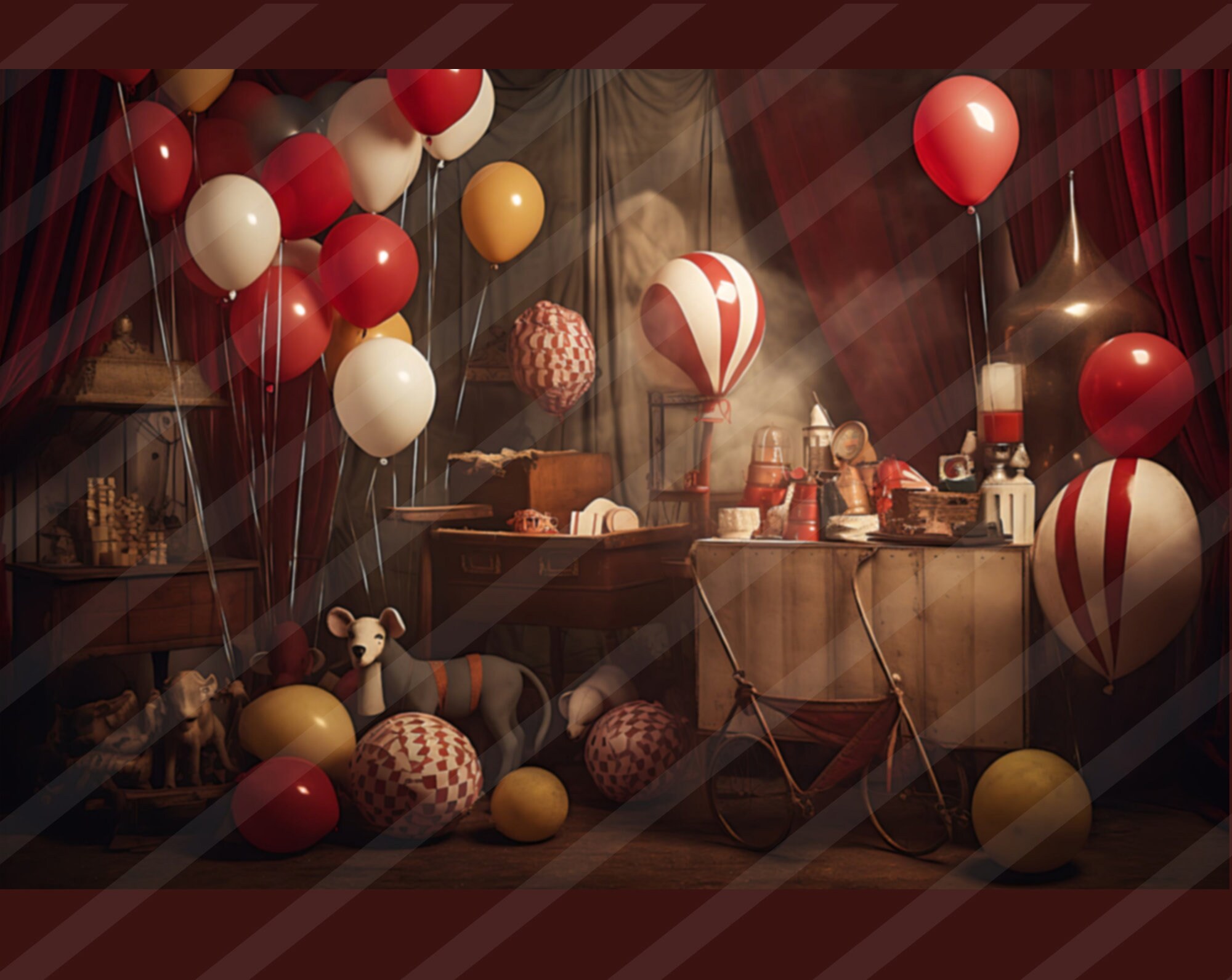 6 X Circus Digital Backdrop, Cake Smash Digital Backdrop, Circus ...