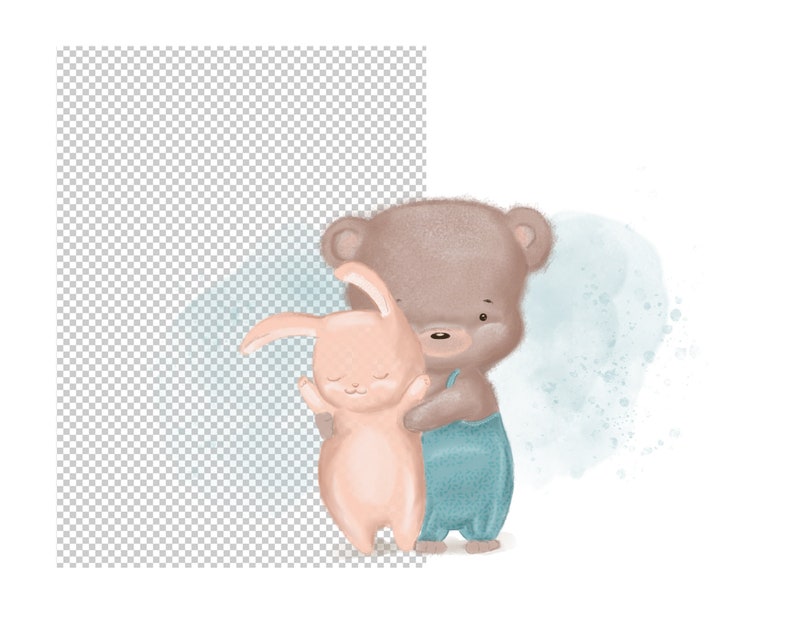 Cute Teddy Bear Clipart Set: Bear Watercolor Clip Art Sweet - Etsy