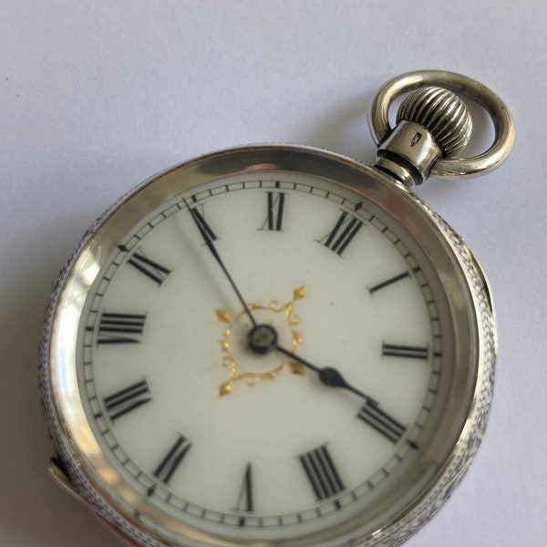 Silver Ladies Pocket Watch Antique - Etsy